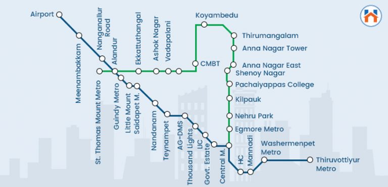 Chennai Metro Rail- Train Timings, Fare & Routes Map